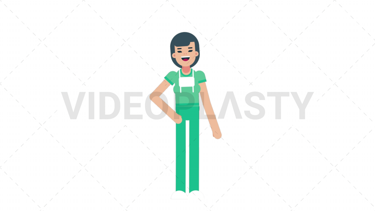 Nurse Woman Gain Money Royalty Free Stock Animation Videoplasty Nurse Animation Women