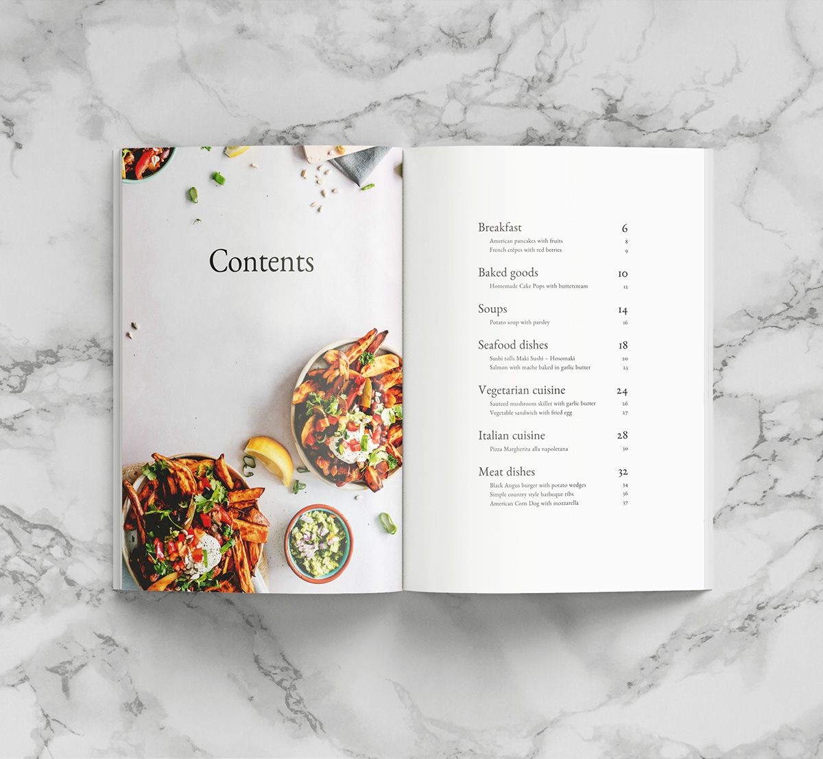 Minimalist Cookbook Template On Behance Recipe Book Design Cookbook Template Book Design