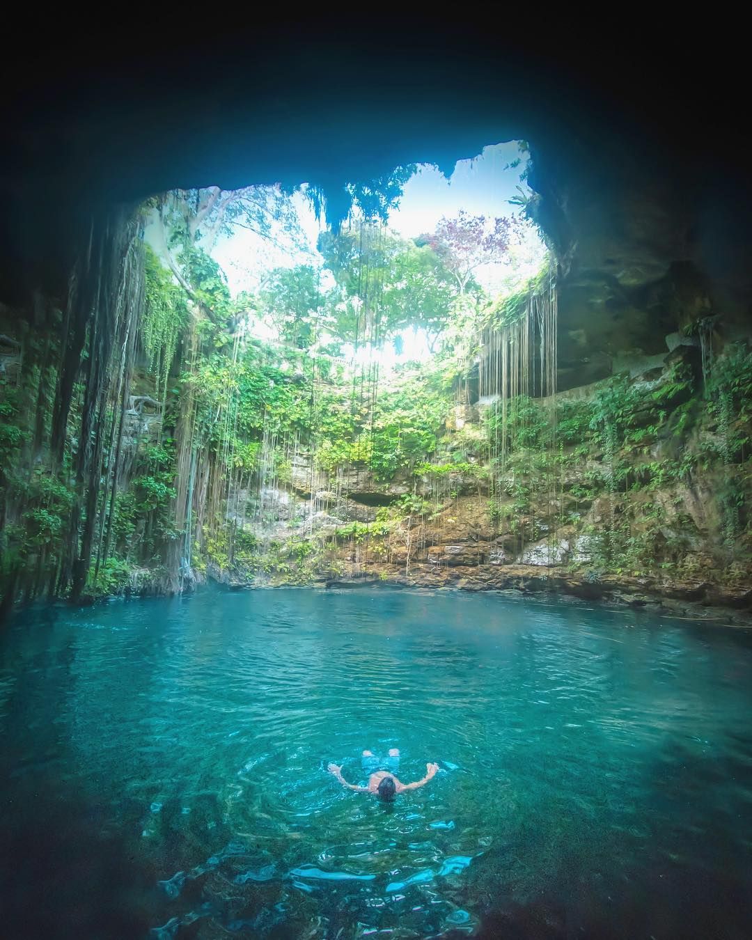 Floating 85ft Below Ground Level In One Of The Worlds Most Incredible Cenotes This Ancient