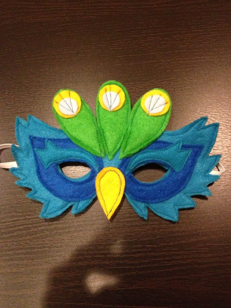 Paper Plate Bird Mask Felt Crafts Felt Mask Peacock Craft