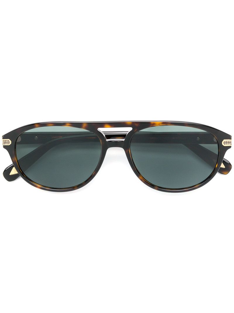 Brioni Aviator Frame Sunglasses In Brown Modesens Sunglass Frames Aviator Frames Brioni