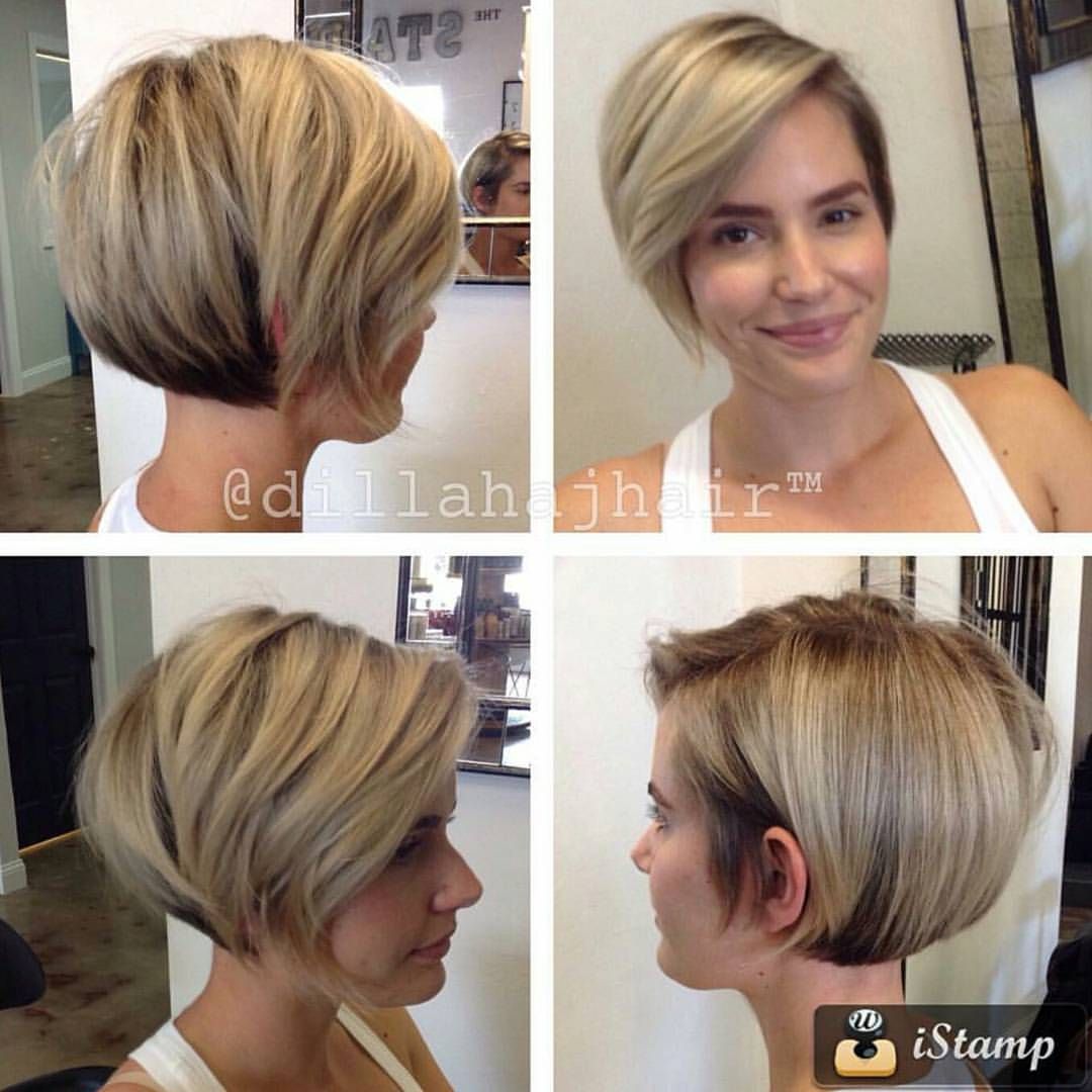 Shadow Blonde Bob By Dillahajhair Shadowroot Behindthechair Cute Short Haircuts Cute