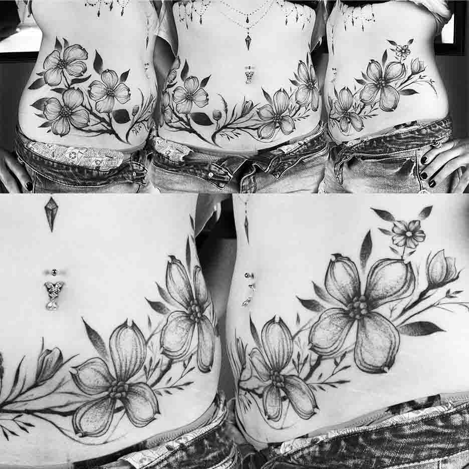 Flowers Tattoo On Stomach Tattoos Mandala Tattoos Geometric Tattoos