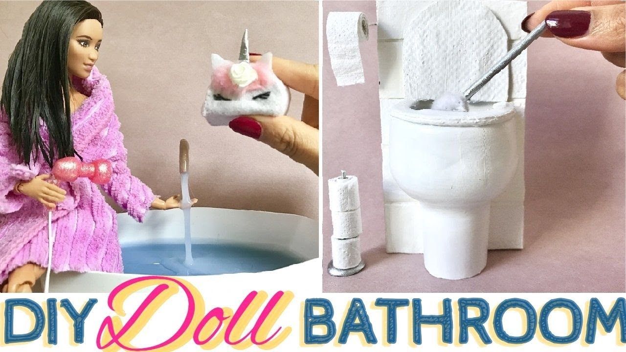 Diy Miniature Bathroom Items For Dolls Toilet Make Up And More