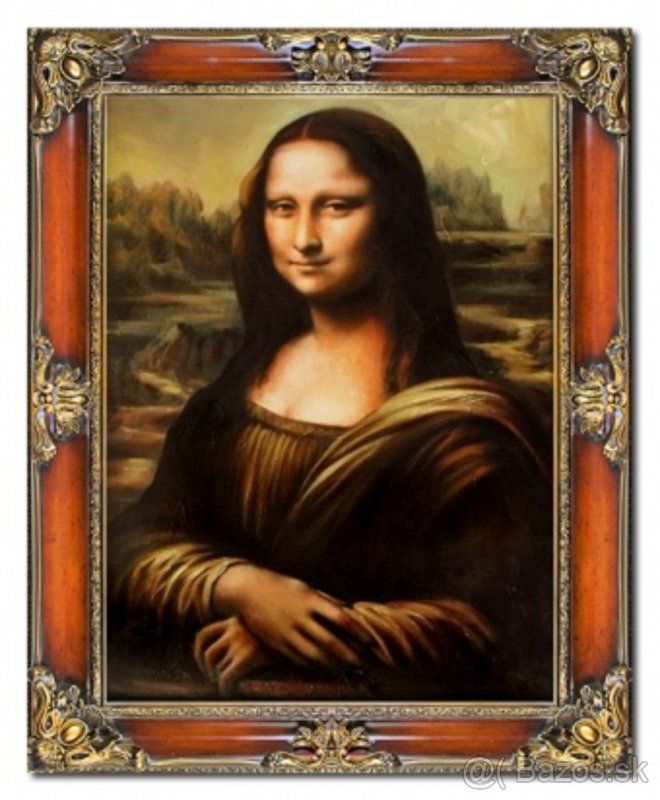 Mona Liza Olejomalba Na Plátně Masivní Dřrám 900x700mm Česká Republika Mona Lisa Mona