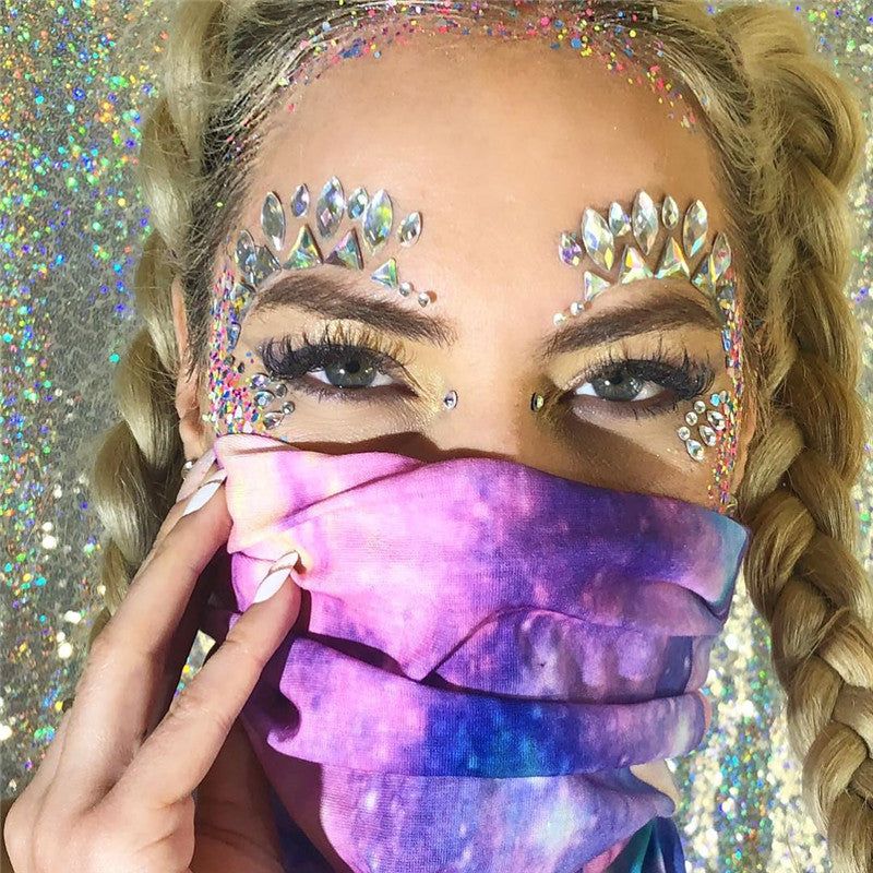 Temporary Rhinestones Glitter Tattoo Stickers Women Sexy Face Jewels Festival Club Party Beach