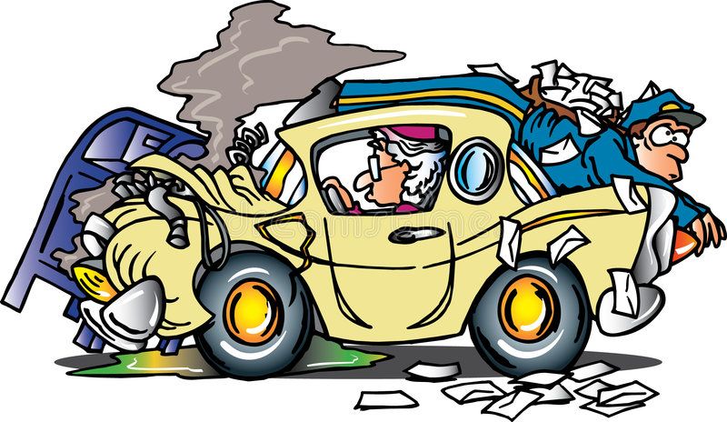 Old Lady Driver Stock Illustration