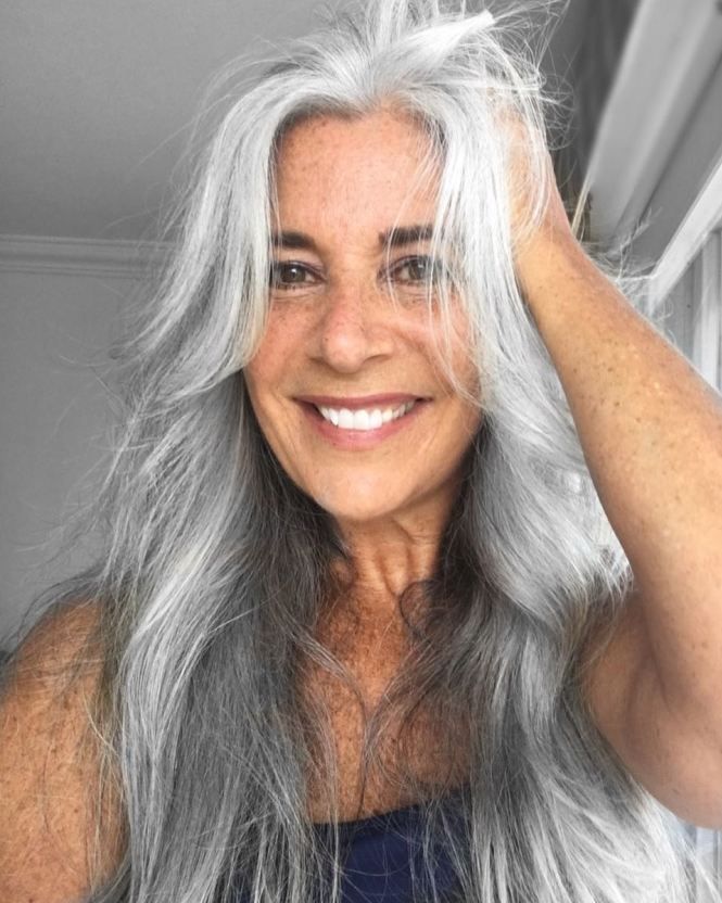 Long And Gray Hair For Older Women Grey Hair Old Grey Wig Silver Grey