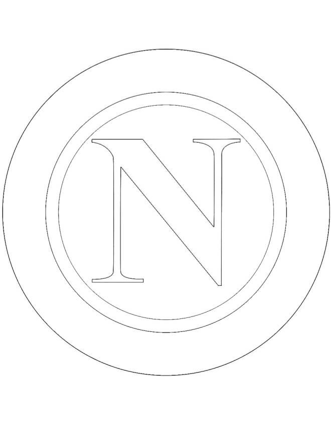 Disegno di stemma del napoli da colorare per bambini ... Disegno di stemma del napoli da colorare per bambini ...