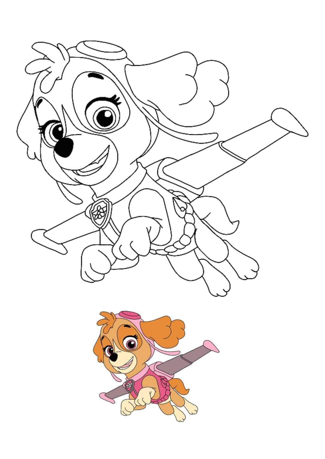 Paw Patrol Skye Coloring Pages 4 Free Printable Coloring Sheets Artofit