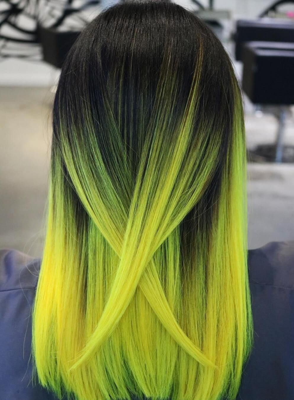 35 Edgy Hair Color Ideas To Try Right Now Green Hair Colors Long