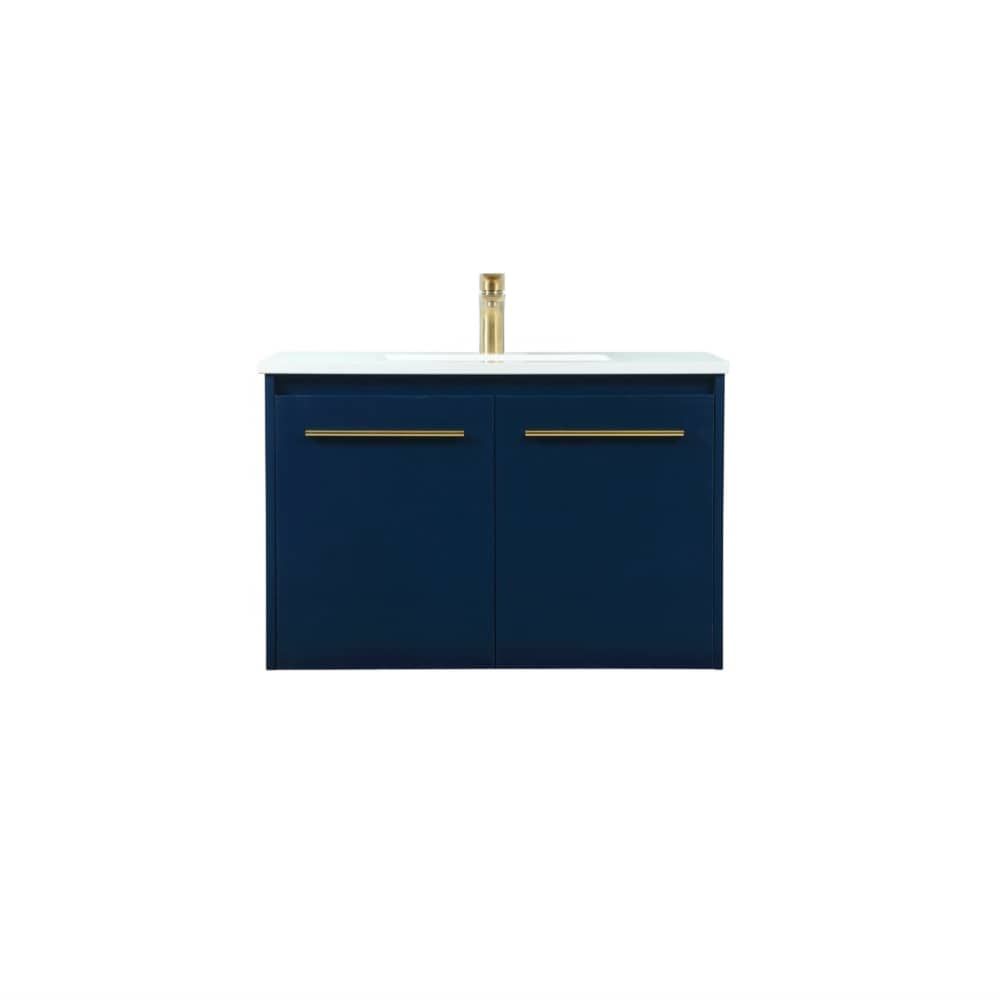 30 Inch Single Bathroom Vanity In Blue Single Bathroom Vanity