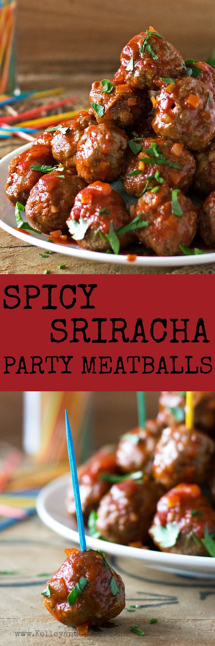 Spicy Sriracha Party Meatballs {grain Free Gluten Free Paleo