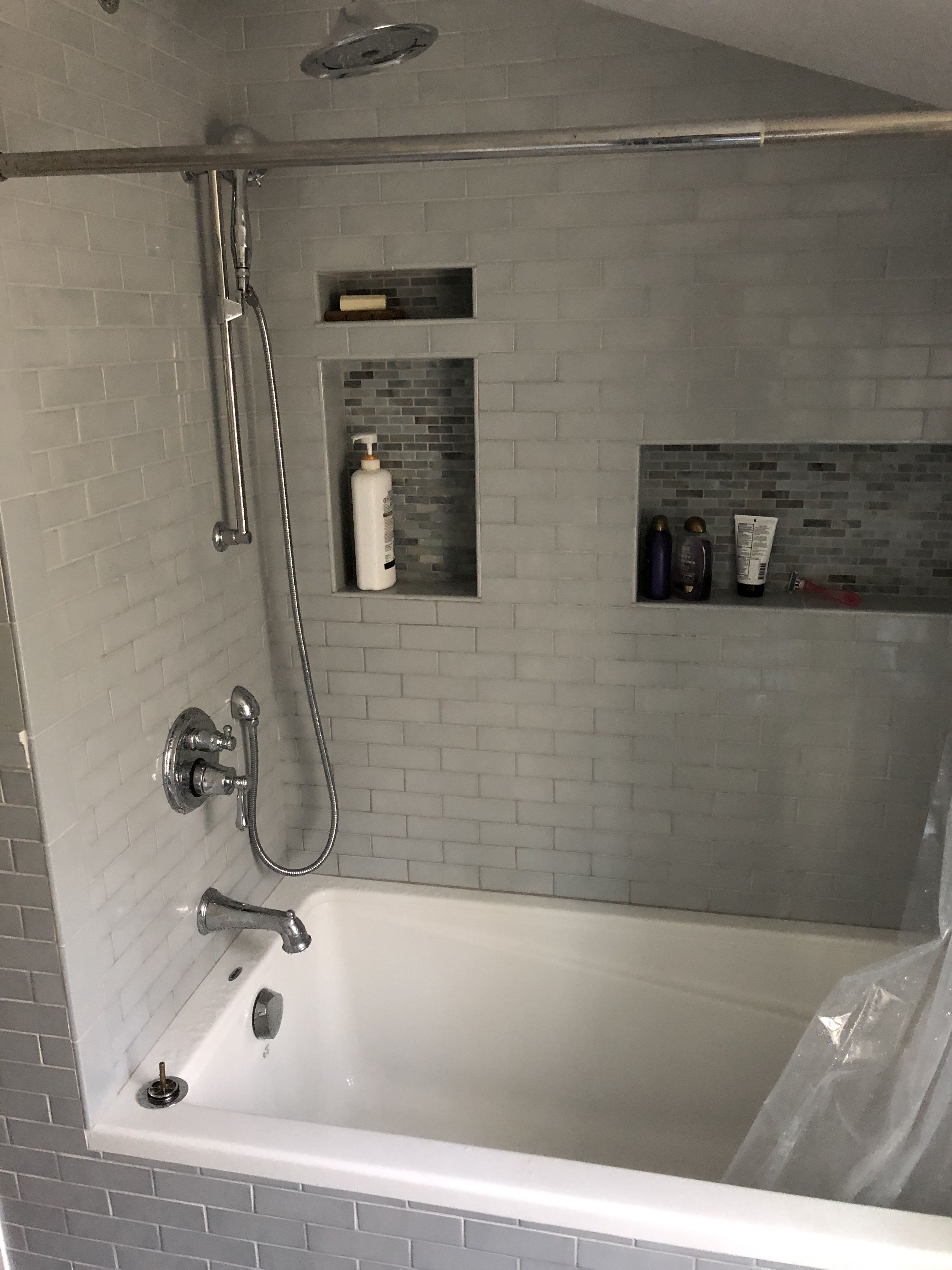 Shower Niches With Mosaic Tile 1970s Bathroom Shower Niche Niches