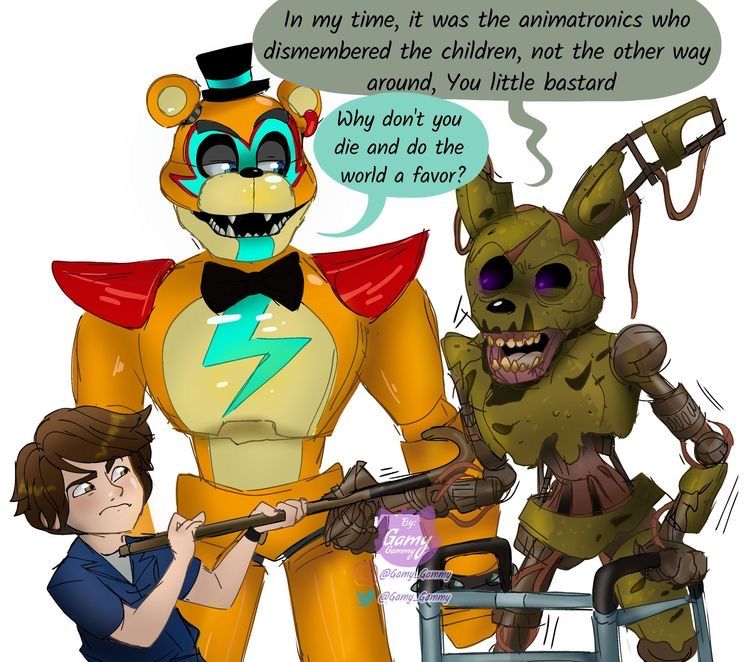 Fnaf 1 Fnaf Comics Anime Fnaf Anime Demon Fnaf Characters Mario
