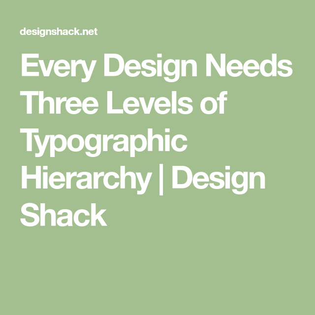 Every Design Needs Three Levels of Typographic Hierarchy | Typographic ... Every Design Needs Three Levels of Typographic Hierarchy | Typographic ...