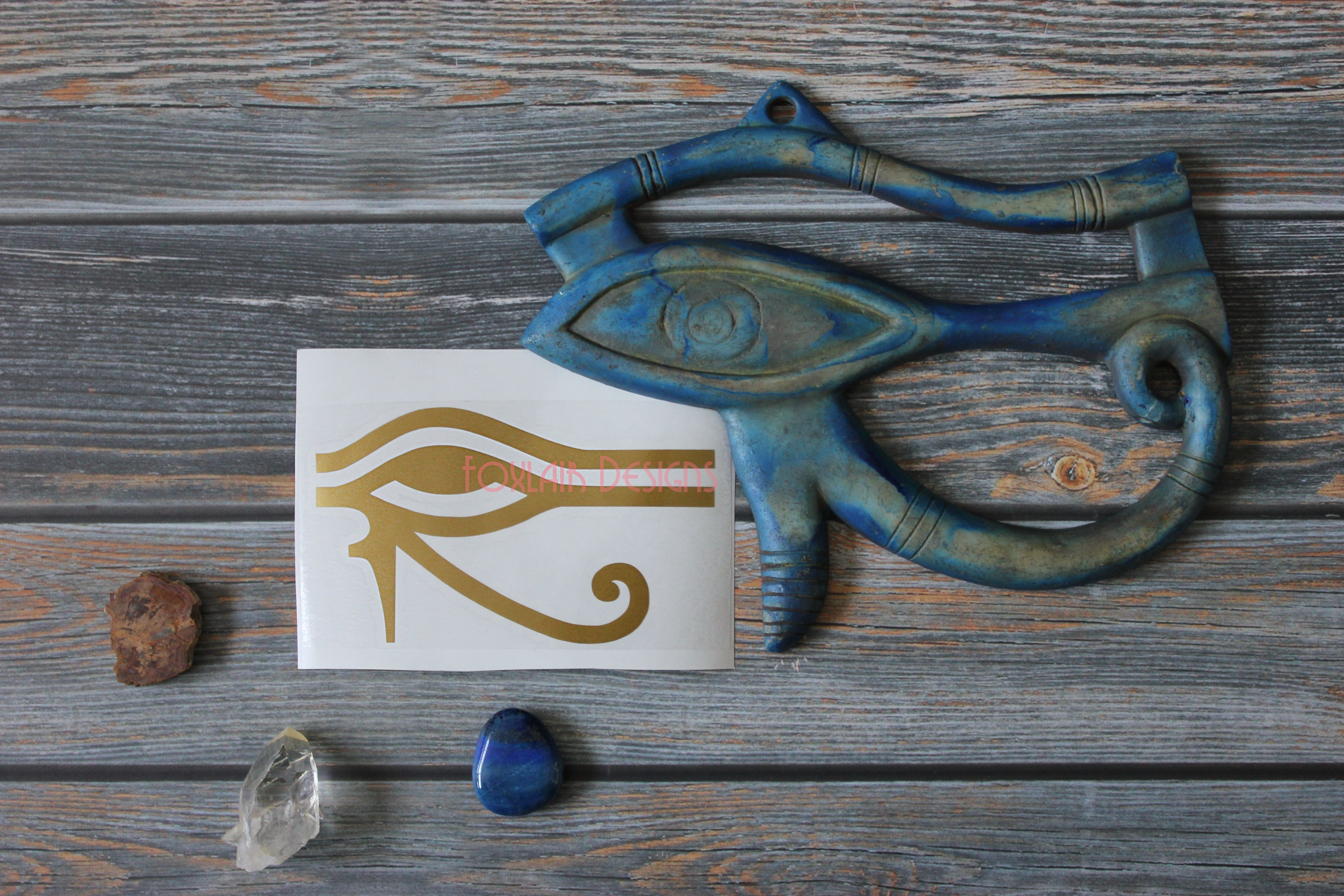Eye Of Horus Wedjat Wadjet Vinyl Decal Ancient Egypt Egyptian Etsy