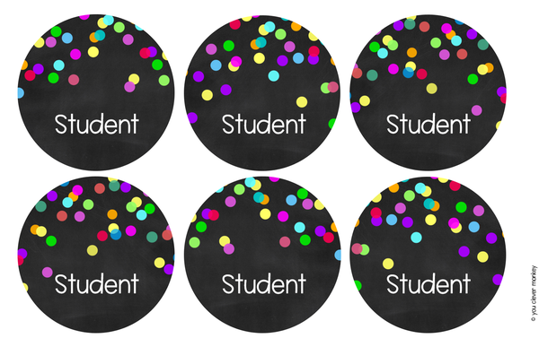 Confetti Editable Classroom Labels Posters Classroom Hq Classroom Labels Colored Labels