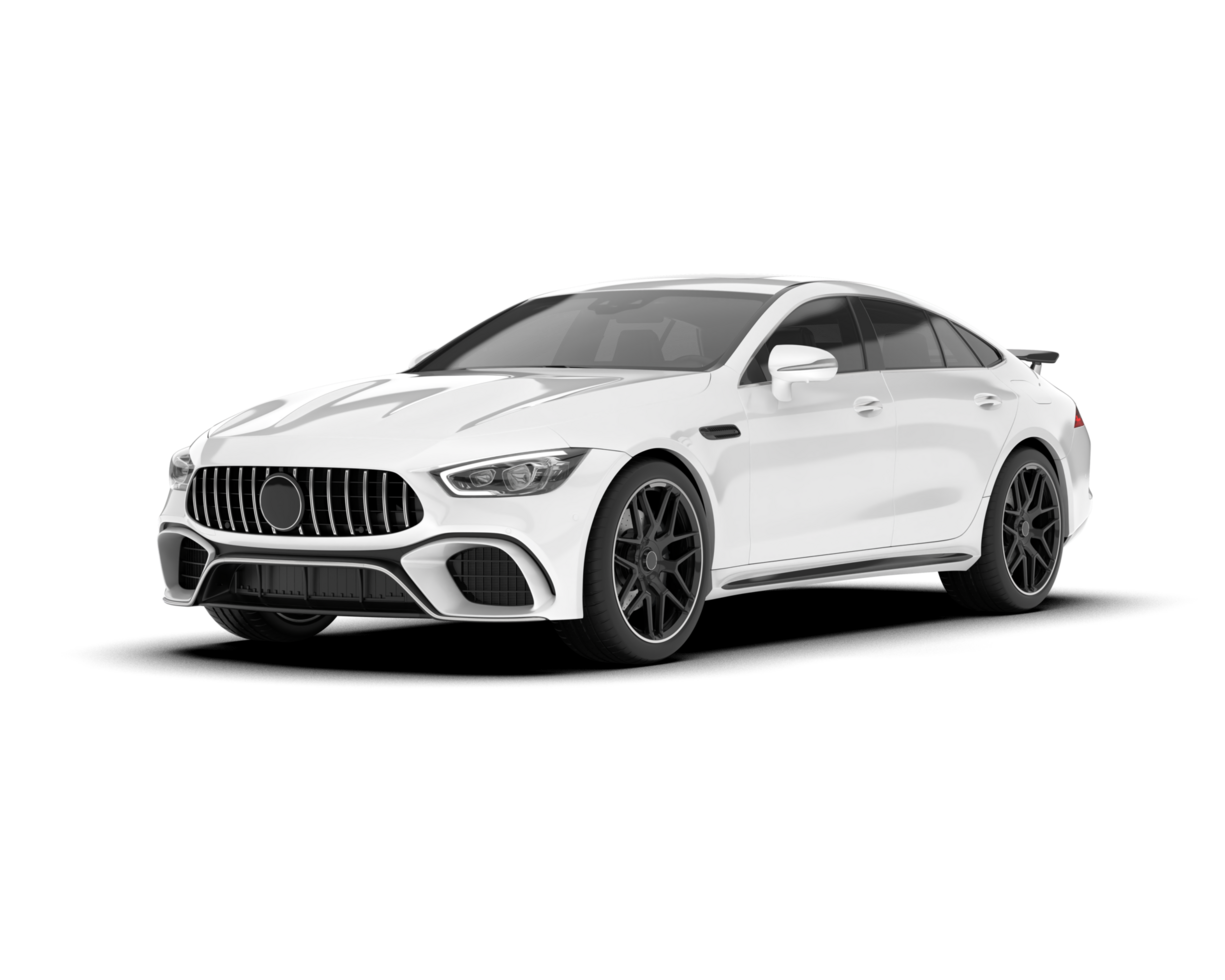 Download White sport car on transparent background. 3d rendering ... Download White sport car on transparent background. 3d rendering ...