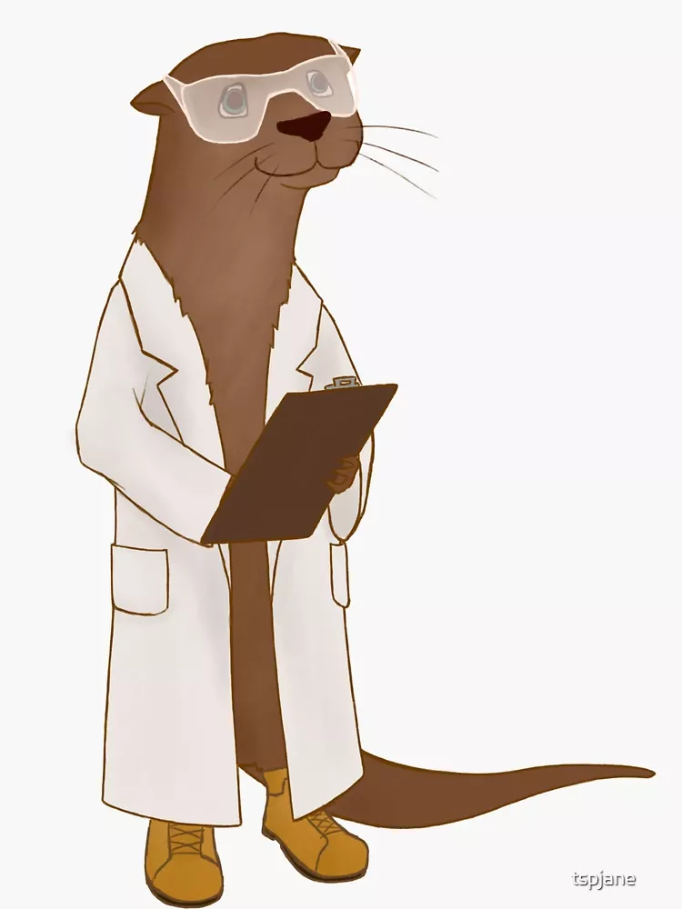 Science Otter Sticker For Sale By Tspjane Otters Healthy Quotes