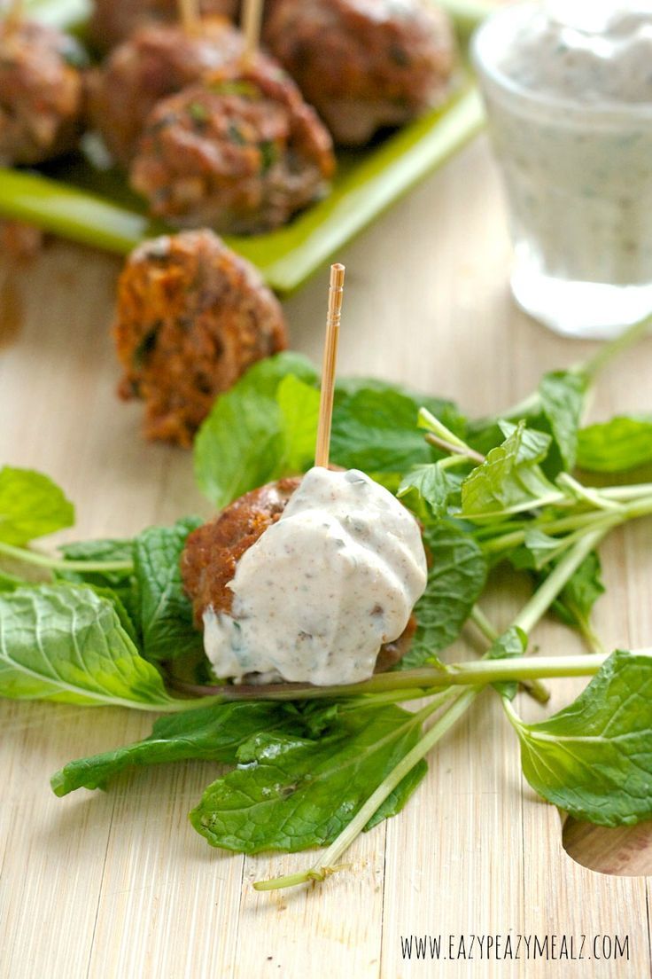 Mediterranean Lamb Meatballs With Yogurt Dipping Sauce A Flavorful