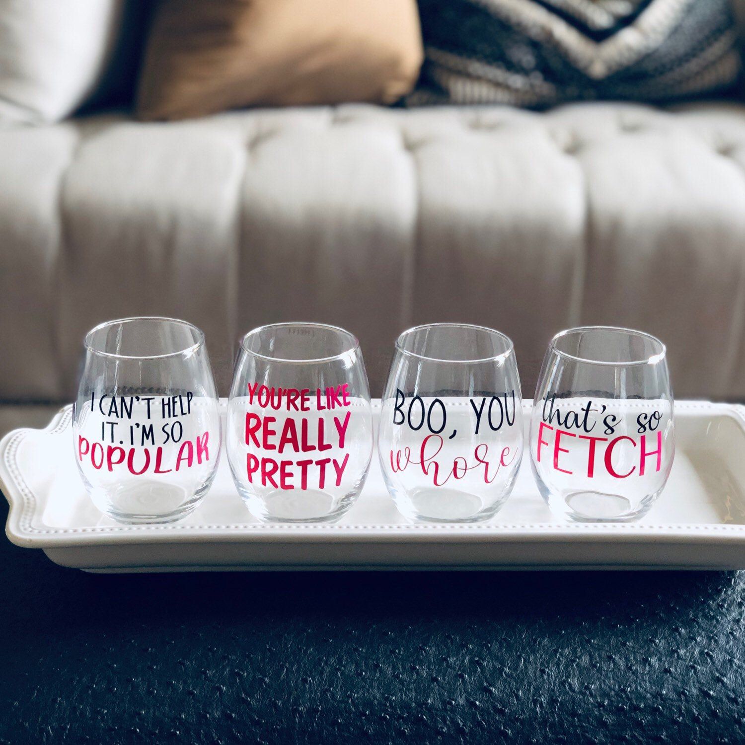Mean Girls Glasses Mean Girls Wine Set Funny Mean Girls Boo Etsy Artofit