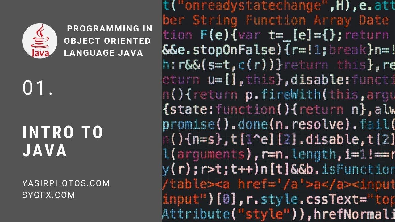 Java Object Oriented Programming Intro Object Oriented