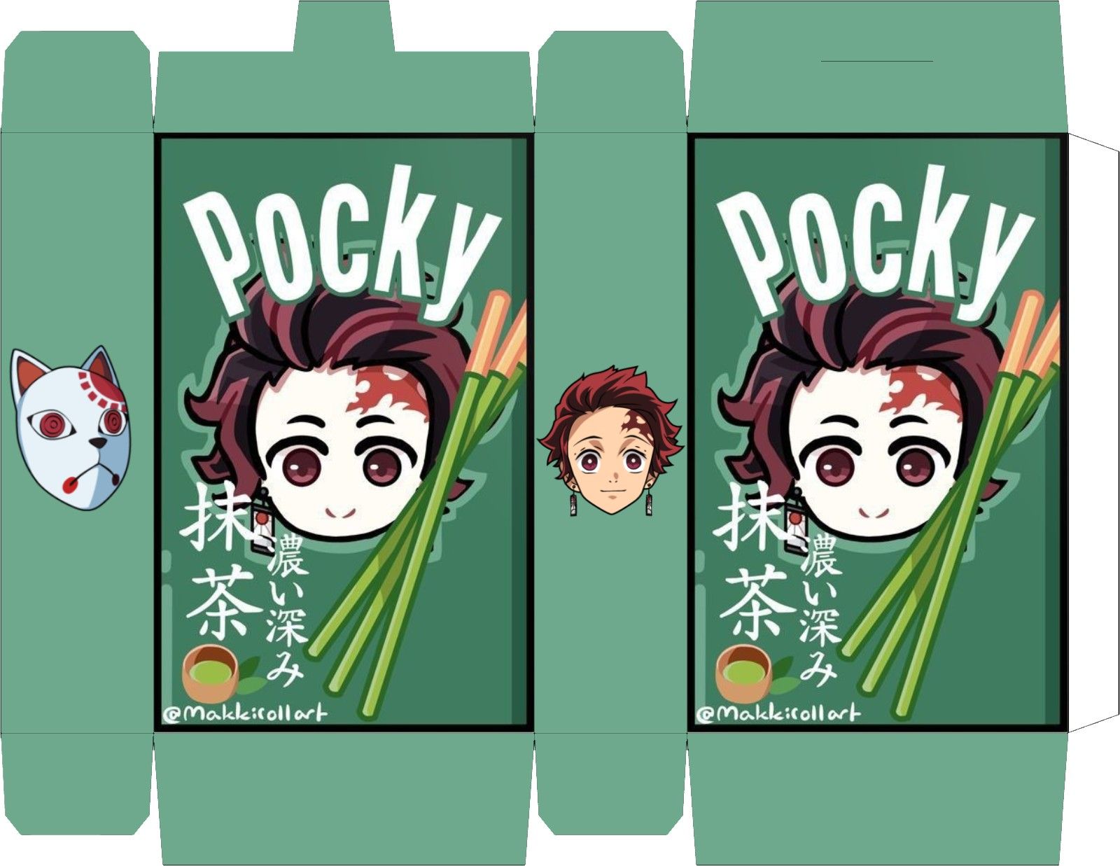 Tanjiro Pocky Pegatinas Bonitas Lindos Dibujos Fáciles Dibujos Bonitos