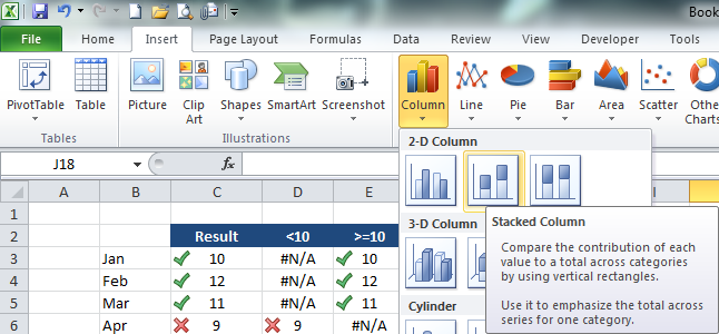 Create Charts With Conditional Formatting Chart Excel Tutorials Excel