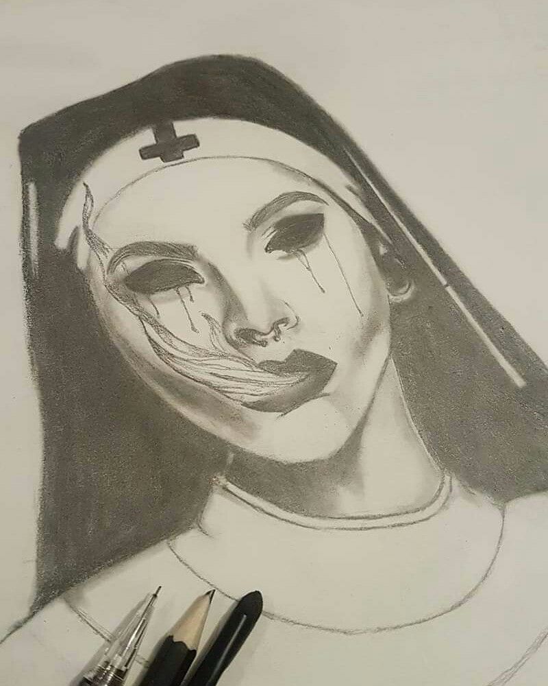 Evil Nun Lavender Aesthetic Miki Nuns Random Stuff Evil Male Sketch Draw Wallpapers Rock