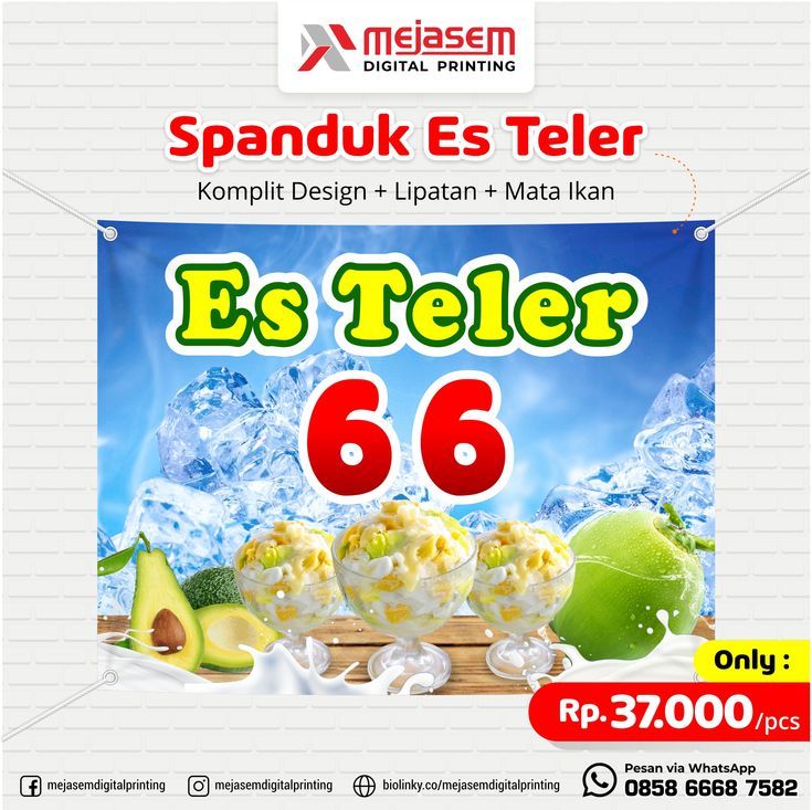 Desain Spanduk Es Campur Jual Spanduk Es Teler 2x1 Me