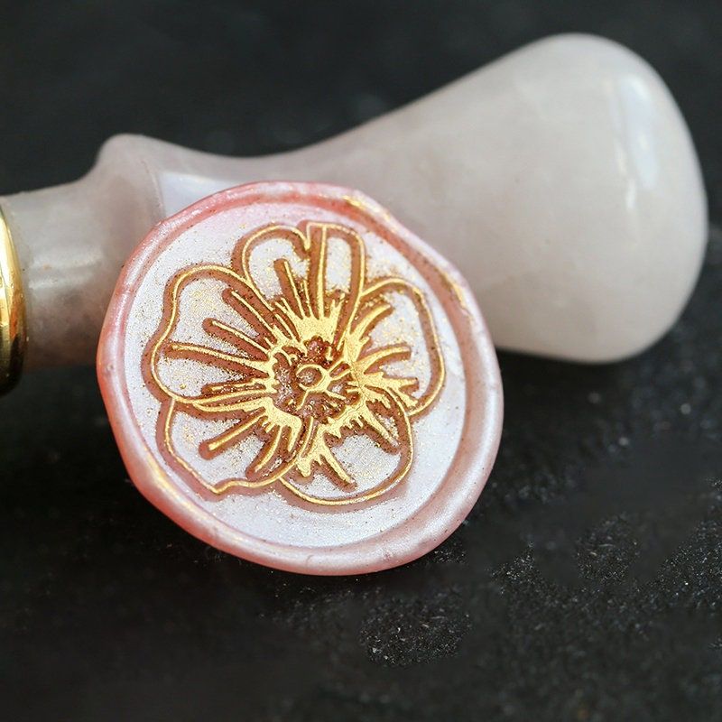 Flower Wax Seal Stamp Kit Wedding Custom Poppy Wedding Wax Stamp Seal Sealing Wax Stampseal