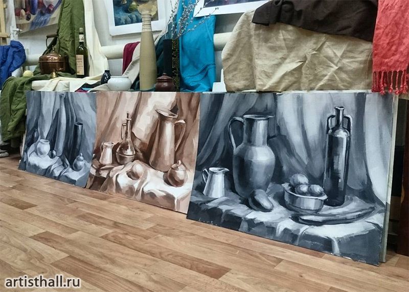 Живопись гризайль в нашей мастерской Гризайль Живопись Техники