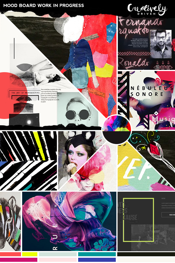 Creatively Driven 4 0 Mood Board Work In Progress Mood Board Design