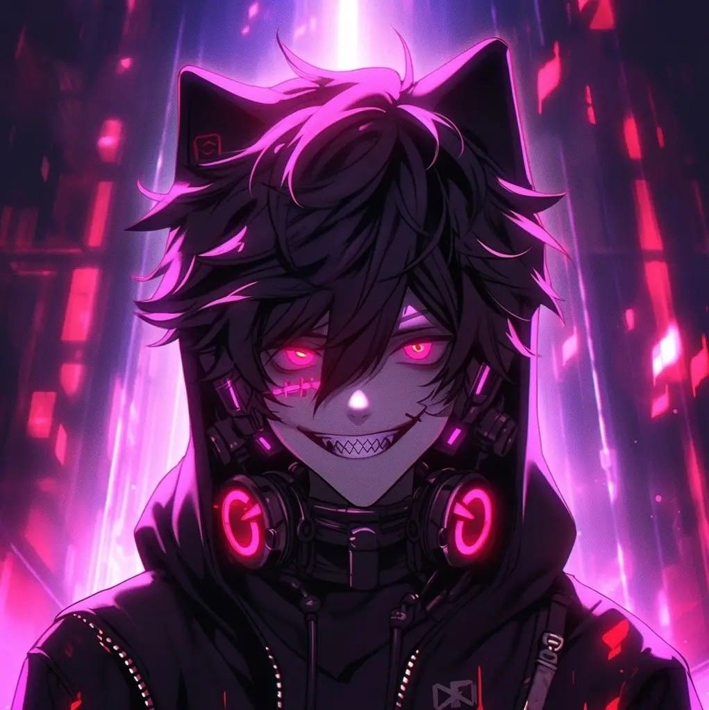 Cute Anime Guy In Yandere Style