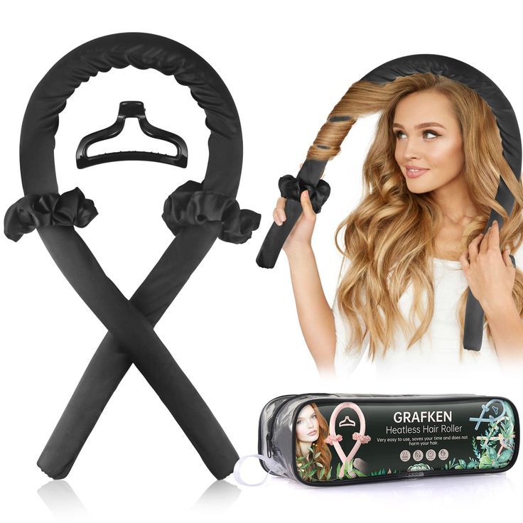 Heatless Curling Rod Headband No Heat Silk Curlers Hair Rollers For