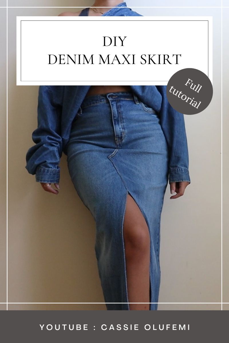 How To Make Skirt From Jeans Diy Jean Skirt From Jeans Upcycle Jeans Skirt Long Jean Skirt