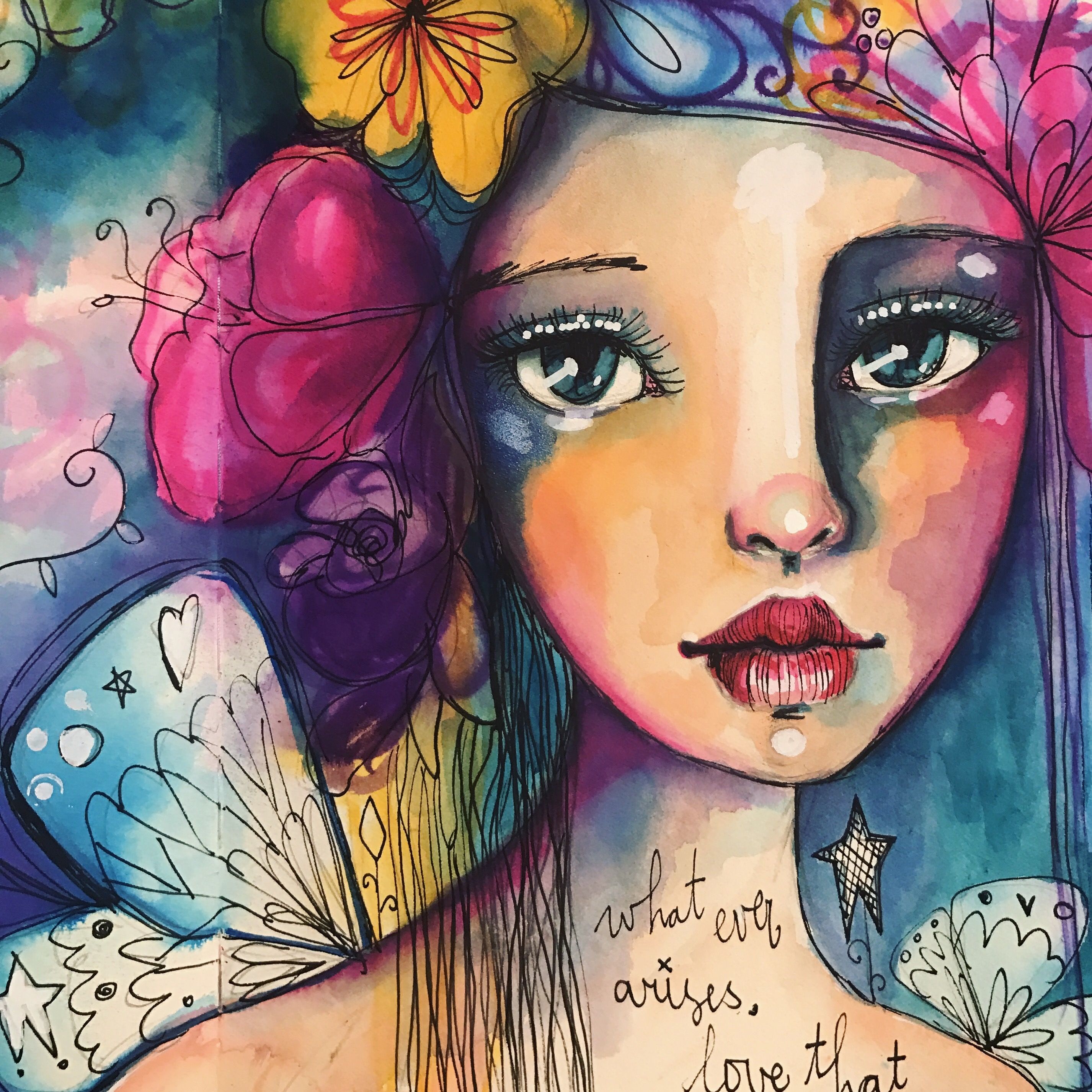 Nothing More Satisfying Than Watery Vibrant Tombow Inks Flowing Into