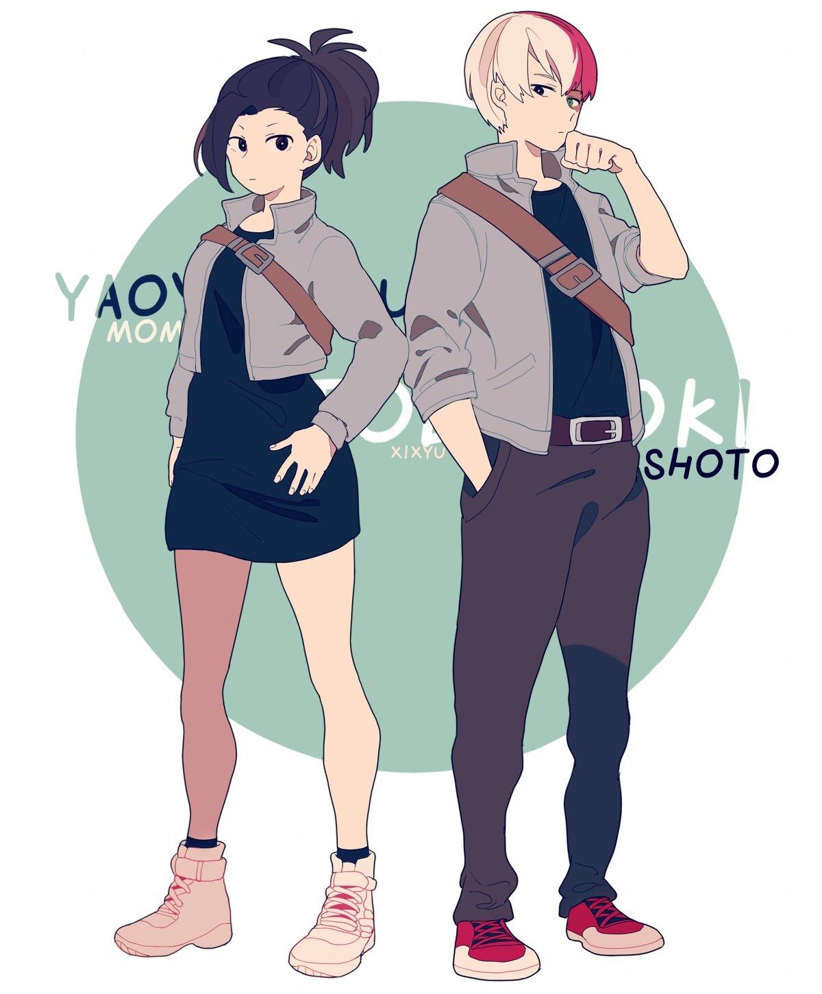 Yaoyorozu Momo And Todoroki Shouto Hero Academia Characters Zelda Characters Fictional