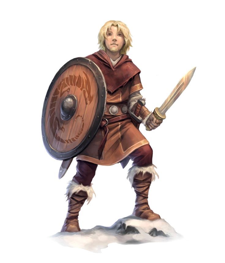 Male Human Young Fighter Short Sword And Shield Karn Pathfinder