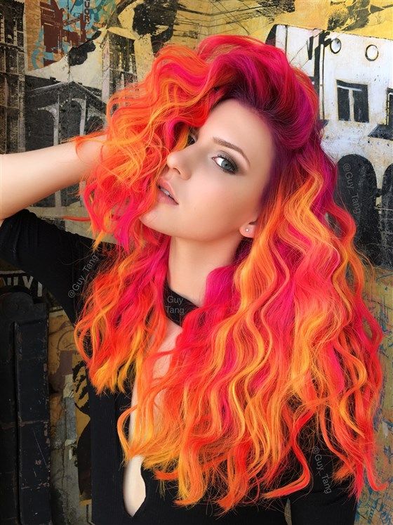 Glow In The Dark Hair Yes Its A Real Thing Hair Color Orange Fire