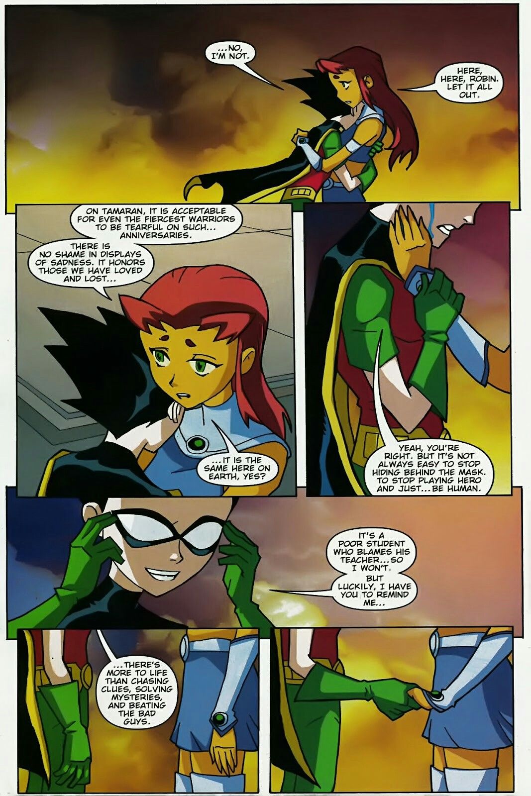 Starfire Comics Teen Titans Starfire Nightwing And St
