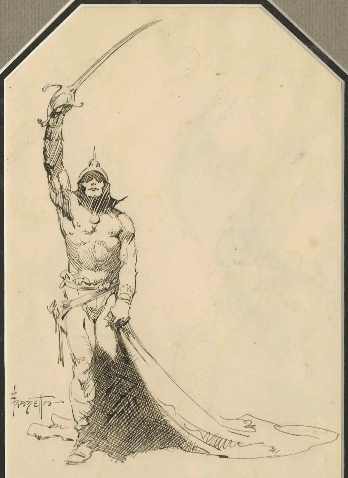 Capns Comics Coupla Very Rare Frank Frazetta Drawings Frank Frazetta Comic Book Artists