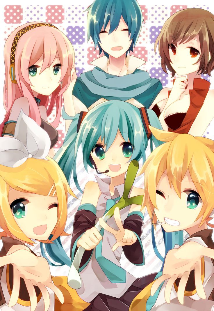 Meiko Kaito Megurine Luka Kagamine Len Hatsune Miku And Kagamine Rin