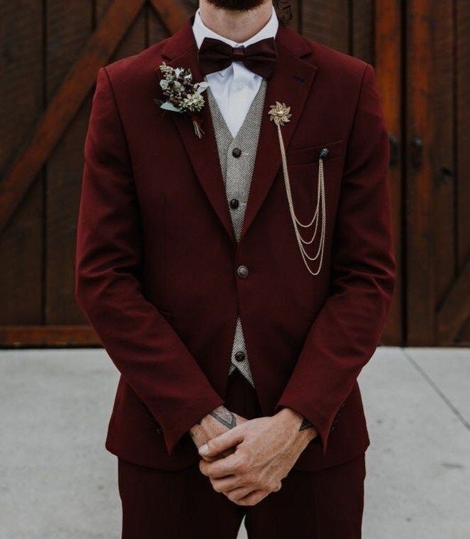 Maroon Wedding Suit Artofit
