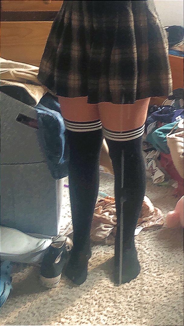 Outfit Inspiration Skirt With Thigh High Socks Thigh High Socks Outfit