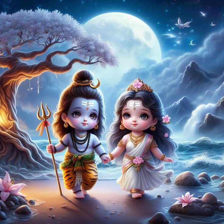 Shiv Parvati Cartoon Cute Images Free 50 In 2024 Cute Cartoon Images Cute Images God