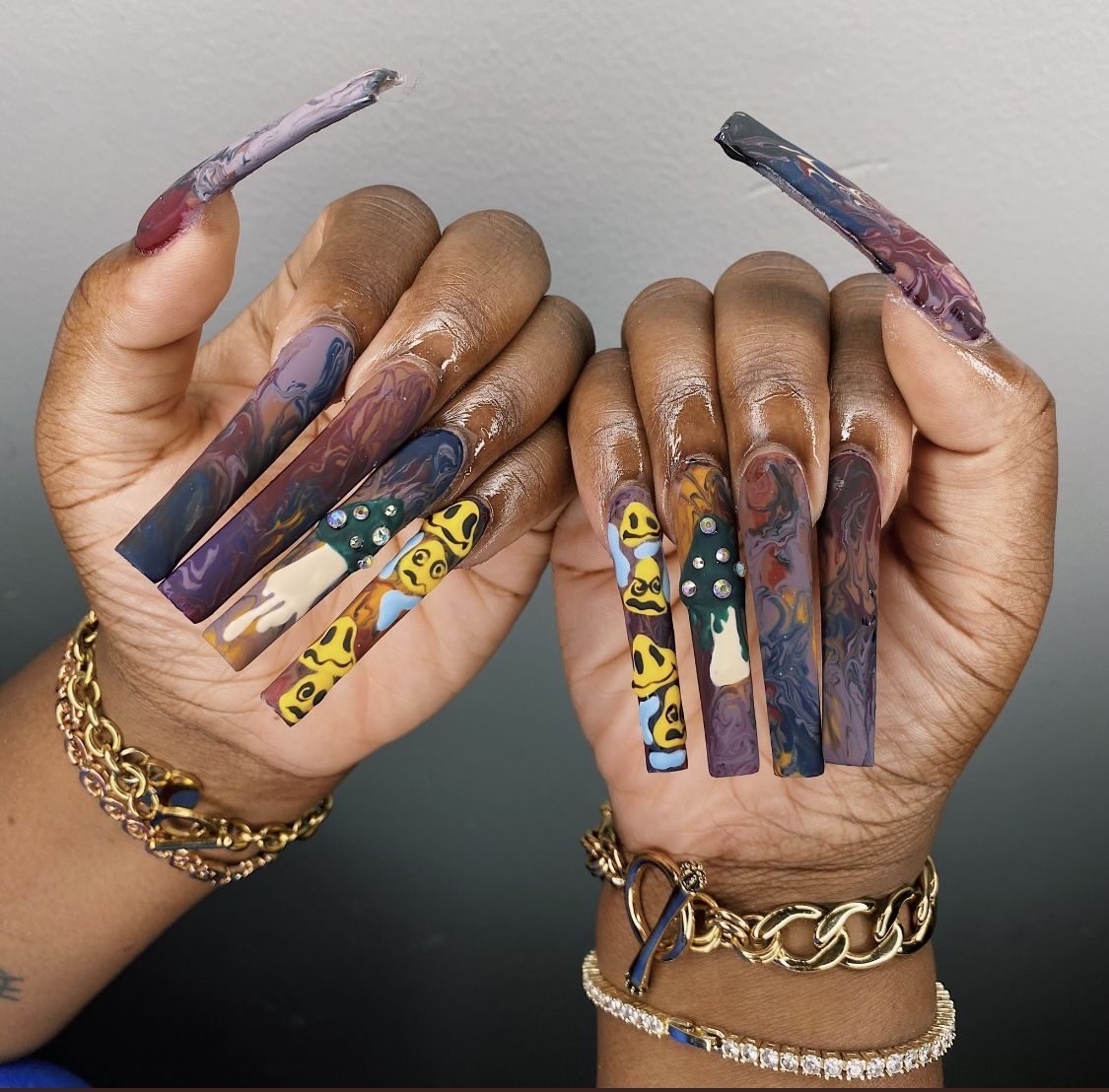 Maylamal Linktree In 2024 Long Acrylic Nails Unique Acrylic Nails
