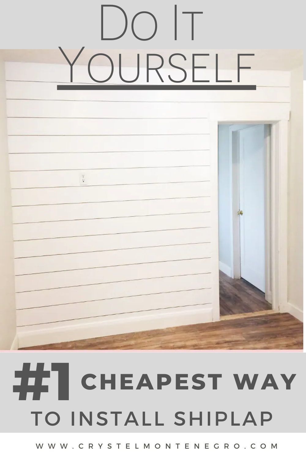 Cheap And Easy Way To Shiplap A Wall Shiplap Wall Diy Diy Shiplap Installing Shiplap