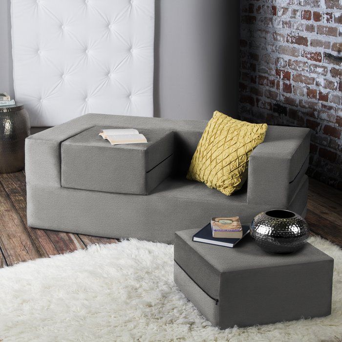 Eugene Modular Loveseat And Ottoman Sleeper Loveseat Sleeper Love Seat Modern Furniture Living
